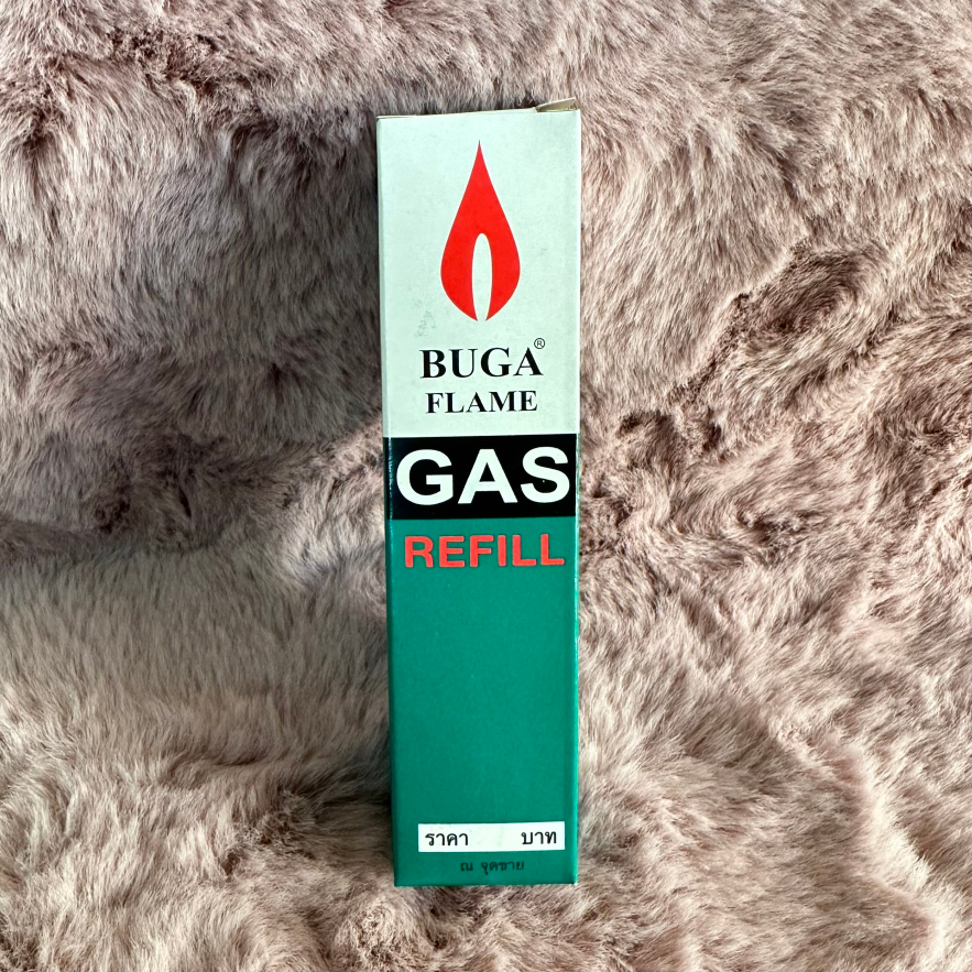 แก๊สเติมไฟแช็ค Buga GAS Refill ขนาด 50g, 130g, 300g สำหรับไฟแช็ค ...