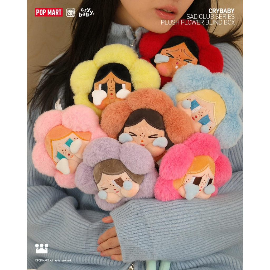 [📣กดในไลฟ์ลด50%][พร้อมส่ง] กล่องสุ่มตุ๊กตาดอกไม้ CRYBABY Sad Club ...