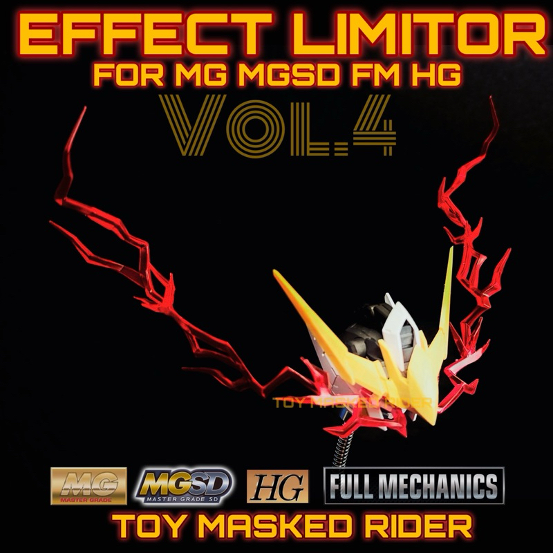 🟧 ชุดแต่ง EFFECT LIMITOR ตาแสง V4แบบสีแดงใส สำหรับ MG MGSD FM HG มีเขาตัง V ในชุด 4 อัน | Shopee ...