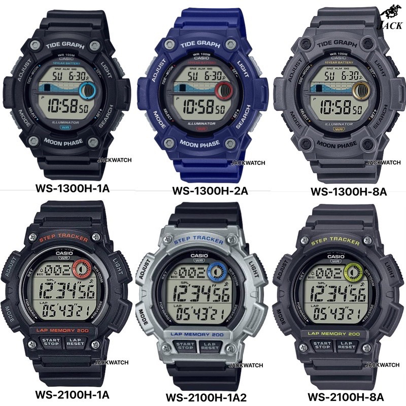CASIO นาฬิกาข้อมือผู้ชาย รับ WS-1300H-1AVDF , WS-1400H, WS-1500H, WS-2100H รับประกัน2ปี | Shopee ...