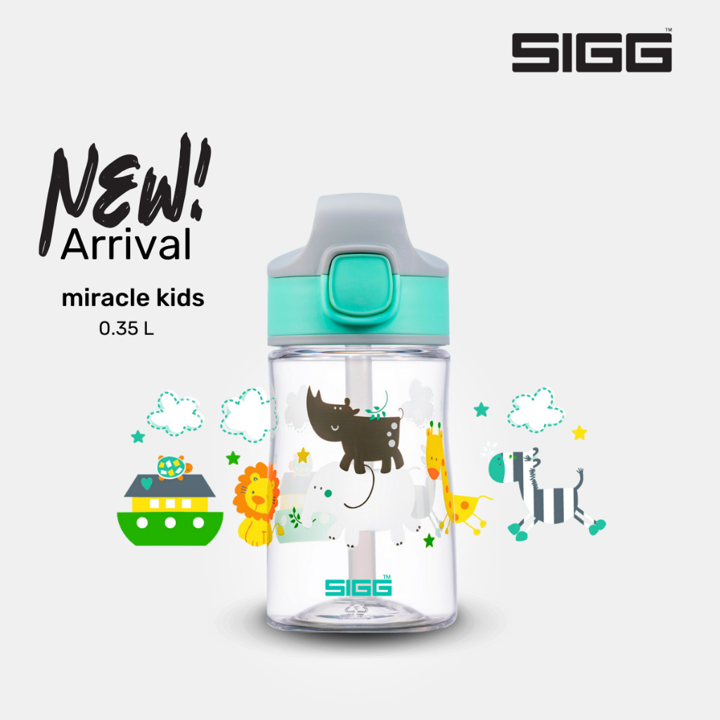 SIGG Miracle Kids กระบอกน้ำพกพาสำหรับเด็ก พิมพ์ลายการ์ตูน สีสันสดใสสวย ...