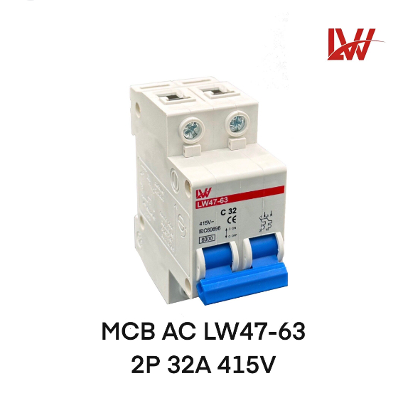 SKU-MCB-AC-2P ยี่ห้อ LW เบรกเกอร์ LW47-63A Ac 220v | Shopee Thailand