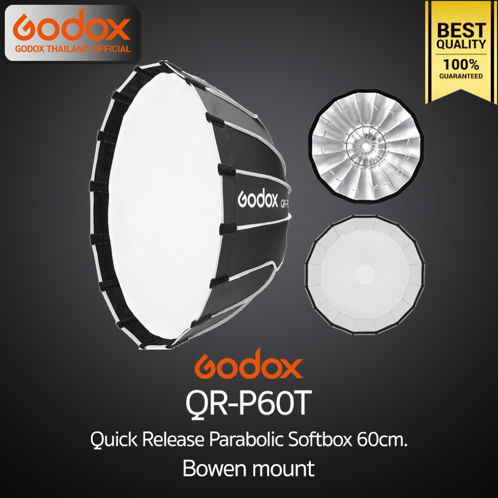 Godox Softbox QR-P60T Quick Release Parabolic Softbox 60cm. - Bowen ...
