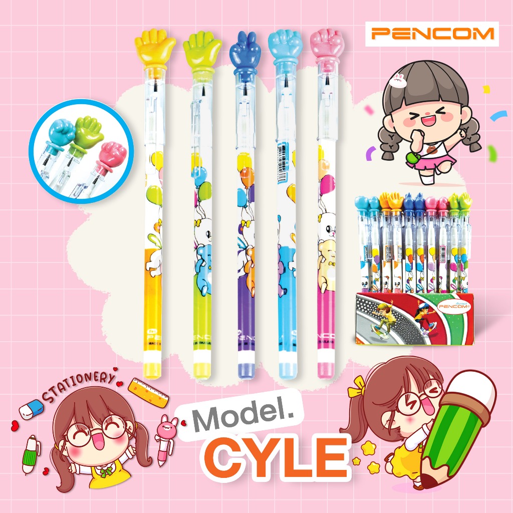 Pencom CYLN ดินสอต่อไส้หัวรูปมือ(รับใบเสร็จรบกวนแจ้งในหมายเหตุ) | Shopee Thailand