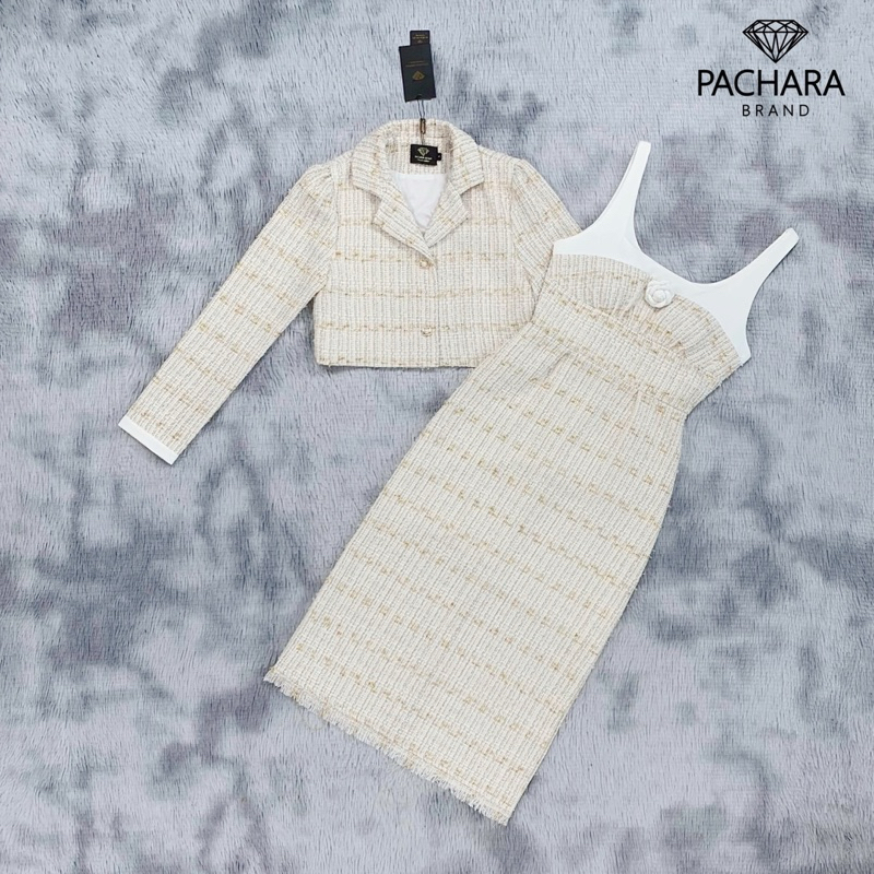 Pachara เดรส+เสื้อคลุม ชุดทำงาน ชุดไปงาน | Shopee Thailand