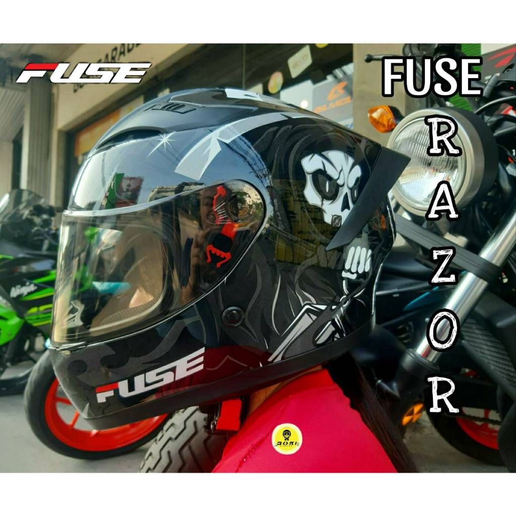 หมวกกันน็อค FUSE RAZOR ลาย Reaper Black 2024 ใหม่ล่าสุด | Shopee Thailand