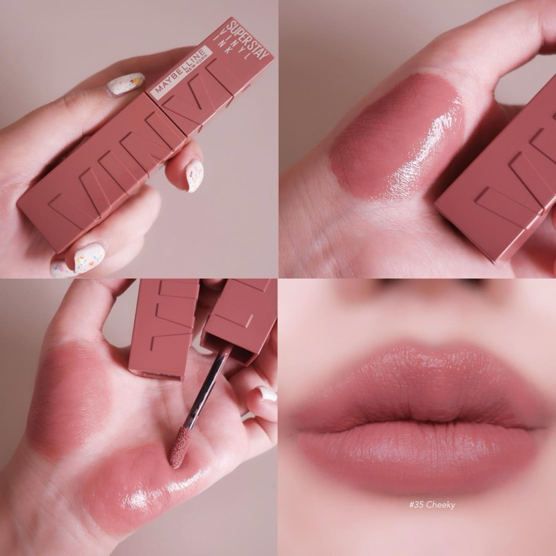 Maybelline Superstay Vinyl #35 Cheeky ชมพูนู๊ดแบบนัว สวย จึ้ง ฉ่ำ ติดทน ...
