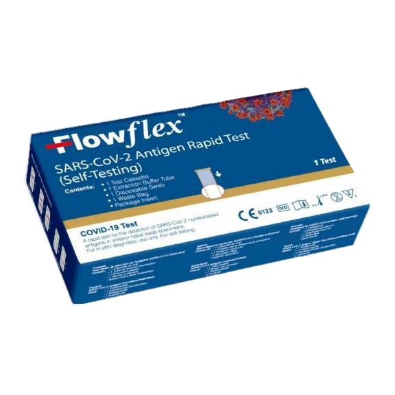 พร้อมส่ง Flowflex กล่องน้ำเงิน ตรวจจมูกก้านสั้น 20 test (1กล่อง1เทส ...