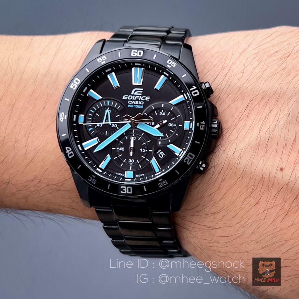 Casio Edifice Stainless Black Tiffany Dial Chronograph | Shopee Thailand