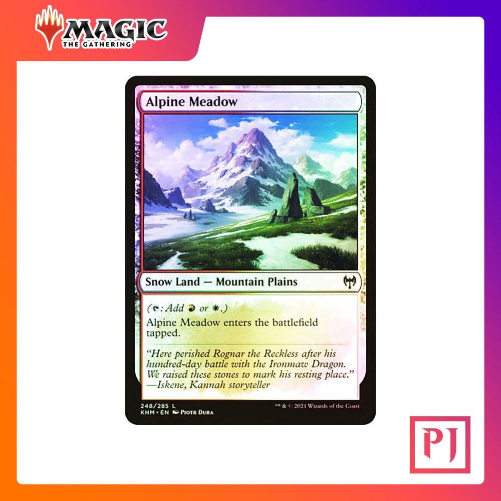 [MTG] Alpine Meadow [KHM] [LAND] [COMMON] [FOIL] [ENG] (การ์ดเมจิค ...