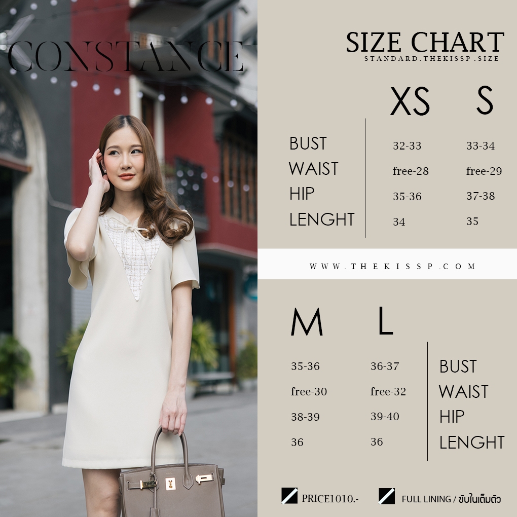 CONSTANCE 'dress ( signature cut THEKISSP.) | Shopee Thailand