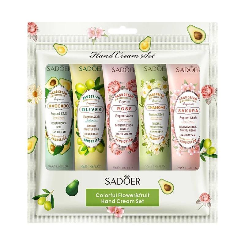 SADOER Colorful Flower&Fruit Hand Cream Set ครีมทามือ อ่อนโยน ช่วยเพิ่มความชุ่มชื้นให้กับมือ ( 1 ...