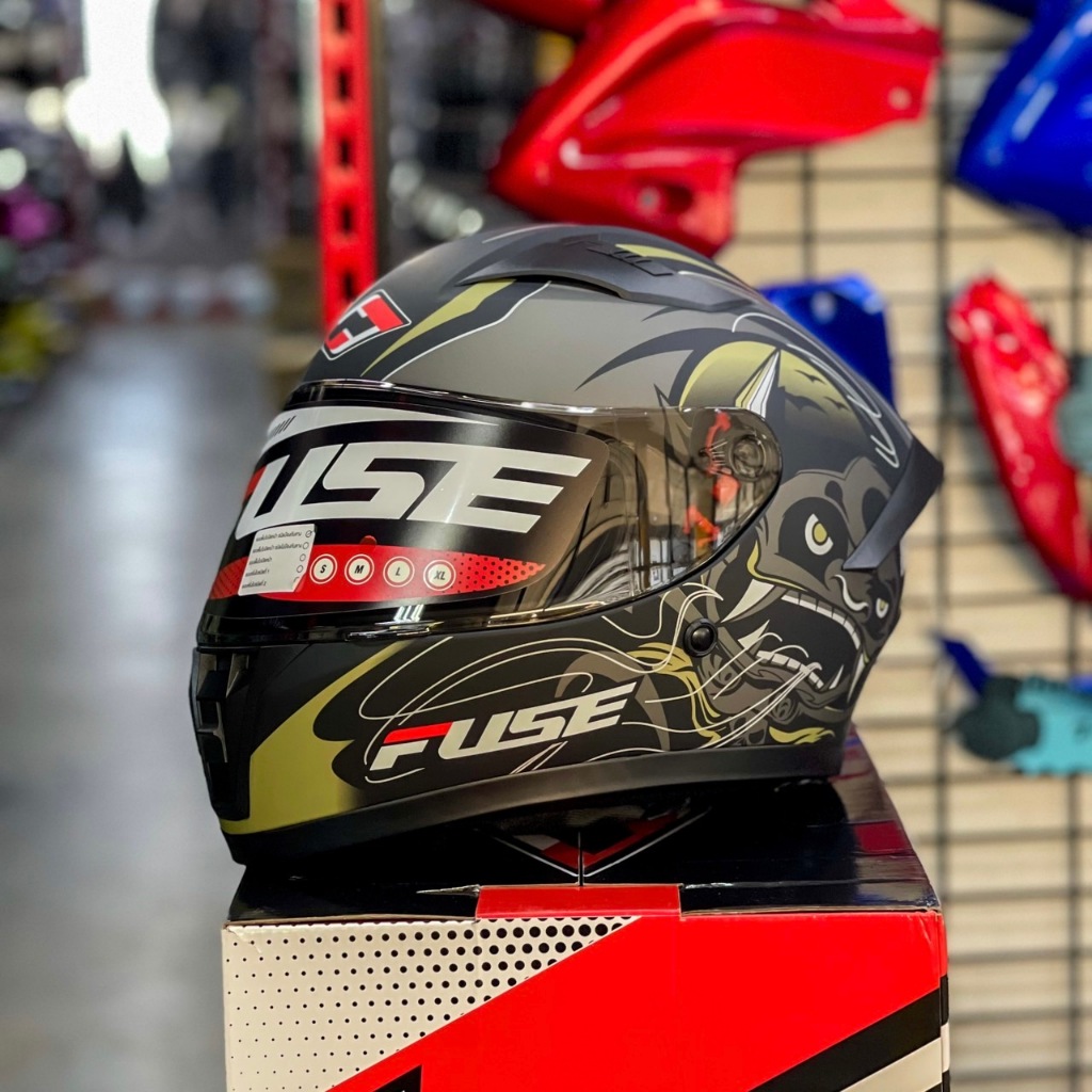 หมวกกันน็อค FUSE Full Face Razor SP 4 Kabuki Gold , Red **เลือกไซร้ได้ ...