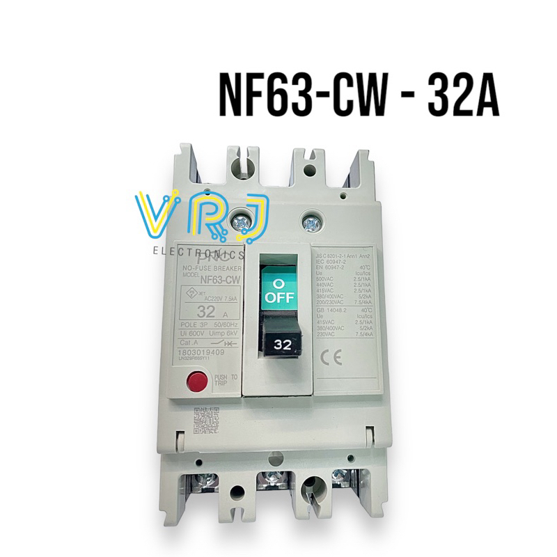 BREAKER รุ่น NF63-CW 3P 32A 40A 50A รุ่น NF125-CW 3P 80A เบรกเกอร์ 3โพ ...