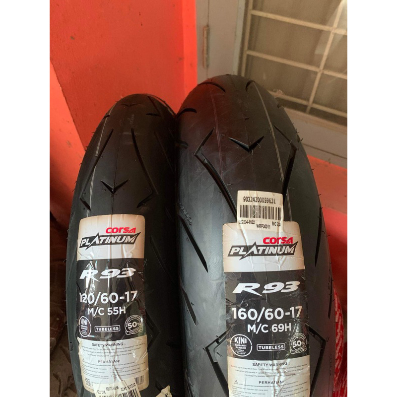 ยางใหม่ Corsa Platinum R93 120+160 คู่ 3,800 | Shopee Thailand