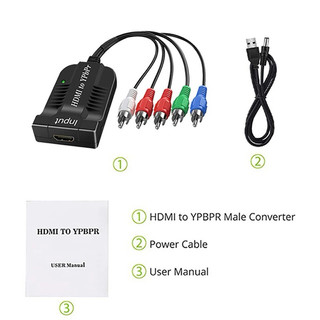 HDMI To YPbPr Converter 1080P ความละเอียดสวิทช์สนับสนุน OSD HDMI To ...