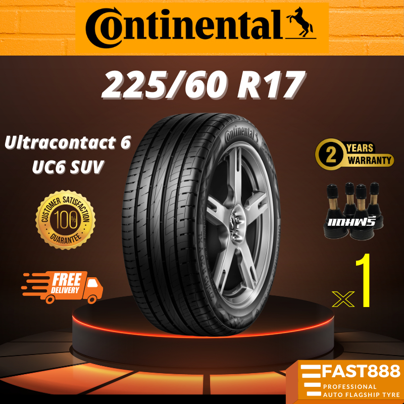 ส่งฟรี ยาง Continental 225/60 R17 รุ่น Ultra Contact6 [UC6 SUV] ยางรถยนต์ขอบ17 ยางคอนติ พร้อมส่ง ...
