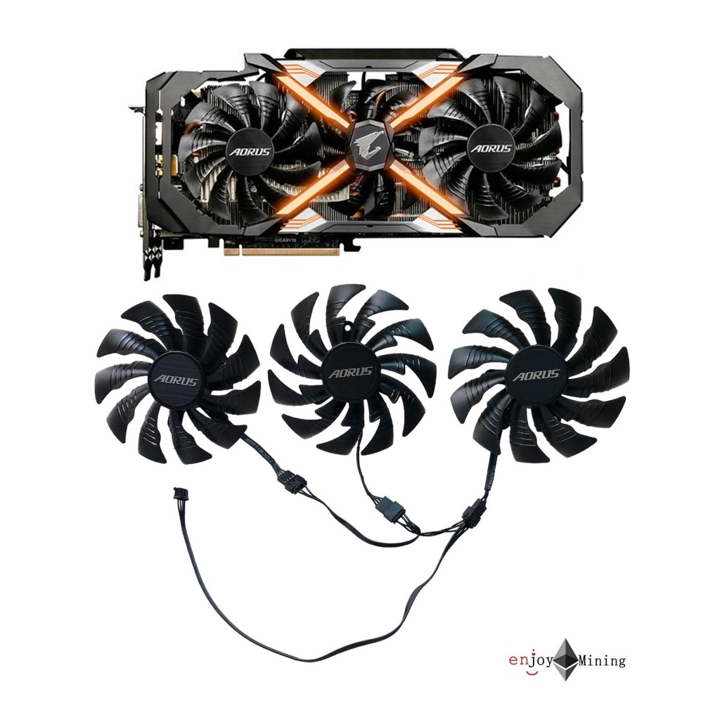 พัดลมการ์ดจอ GIGABYTE AORUS GTX 1070 1080 1080Ti graphics card fan ...