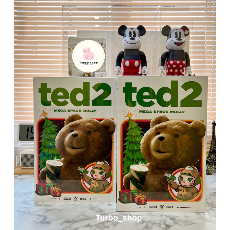 💥[พร้อมส่ง 🇹🇭]💥POP MART Mega Space Molly 400% Ted 2 🚀🐻 | Shopee Thailand