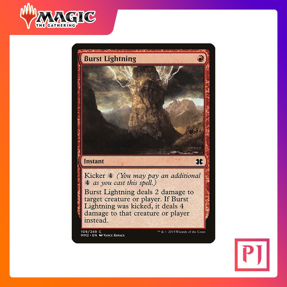 [MTG] Burst Lightning [MM2] [RED] [COMMON] [NORMAL] [ENG] (การ์ดเมจิค ...