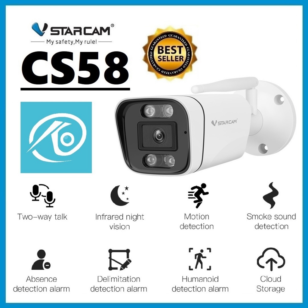 VSTARCAM CS58 SUPER HD 1296P 3.0MegaPixel H.264+ WiFi iP Camera กล้องวงจรปิดไร้สาย กล้องวงจรปิด ...