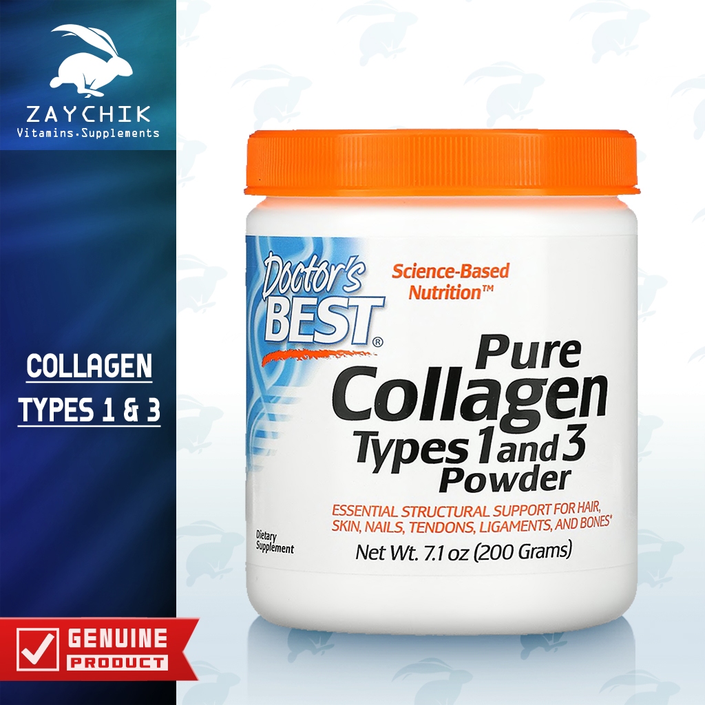 [พร้อมส่ง] Doctor's Best Pure Collagen Types 1 & 3 Powder 200 g (7.1 Oz ...