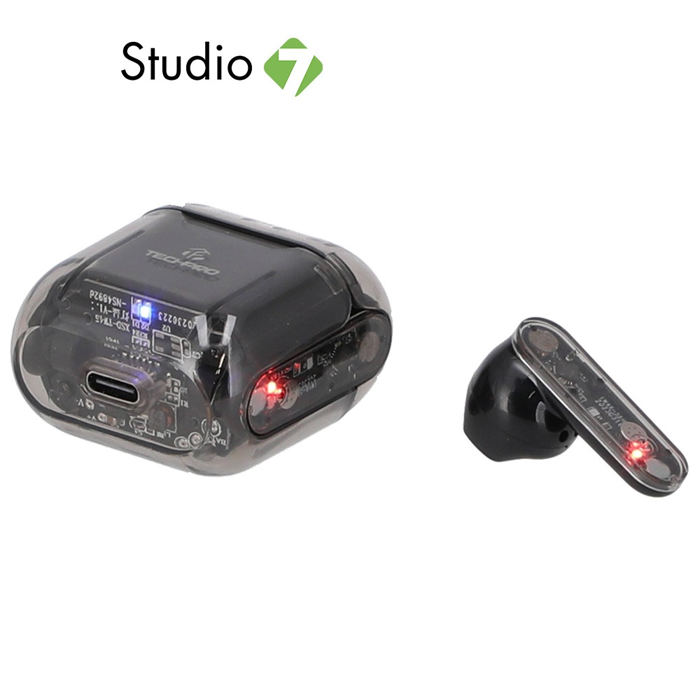 หูฟังไร้สาย TECHPRO TWS Transparent T01 by Studio7 | Shopee Thailand
