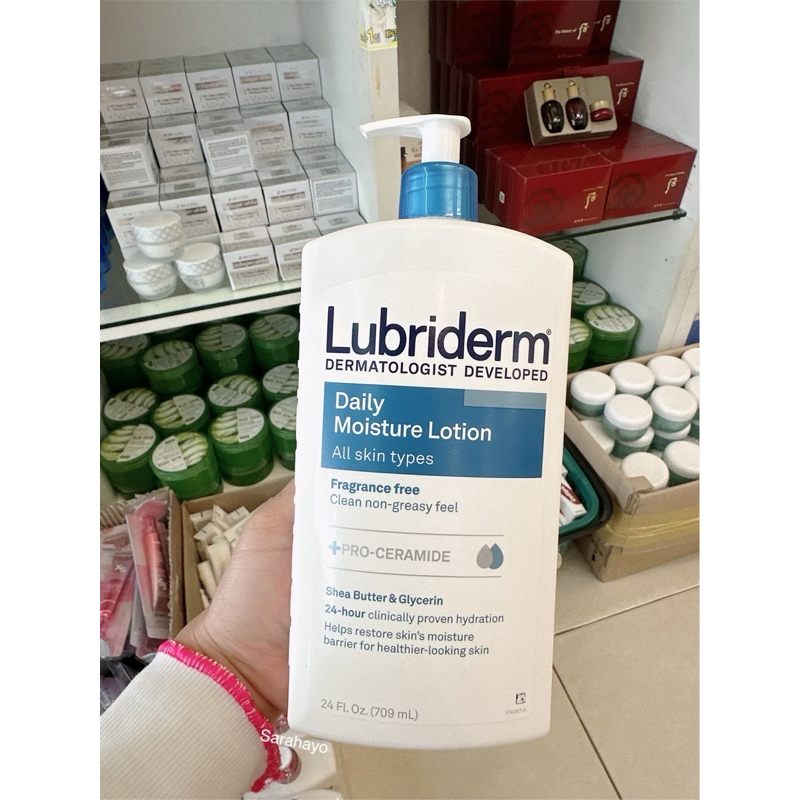 Lubriderm Unscented Daily Moisture Lotion + Pro-Ceramide 709ml. สำหรับ ...