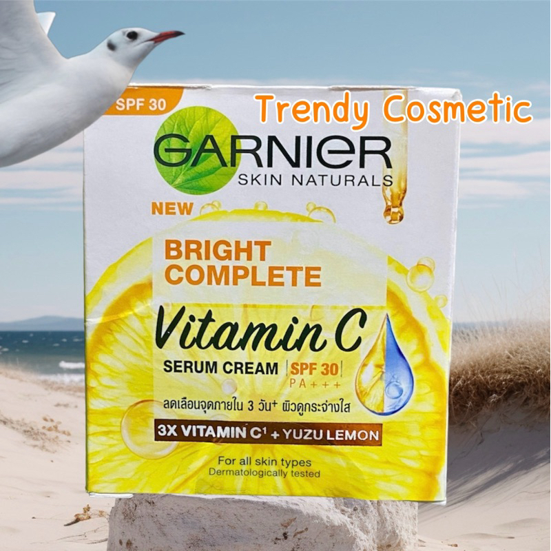 Garnier Bright Complete Vitamin C Serum Cream SPF30 PA+++ ครีมลดเลือนจุดด่างดำ ผิวกระจ่างใส ...