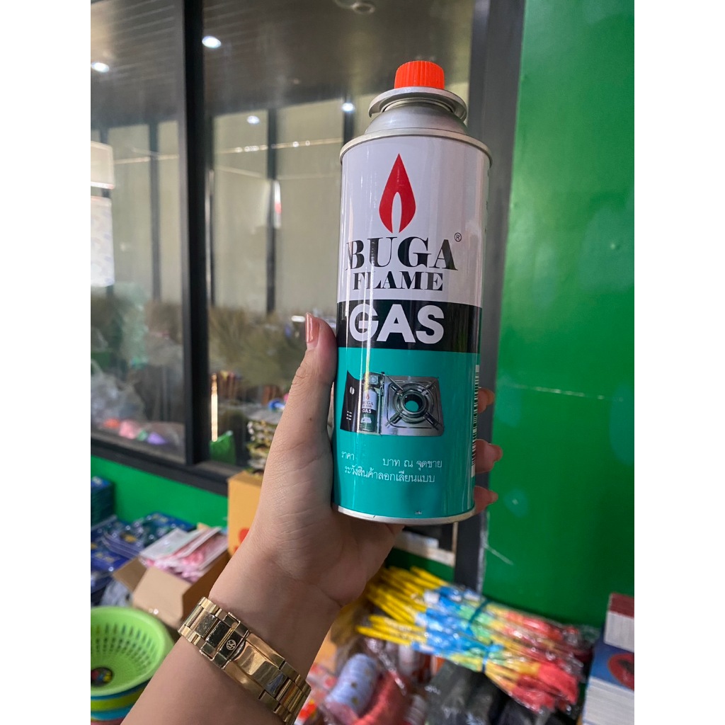 แก๊สกระป๋อง BUGA FLAME GAS แก๊สเติมไฟแช็ค BUGA GAS บูก้า | Shopee Thailand