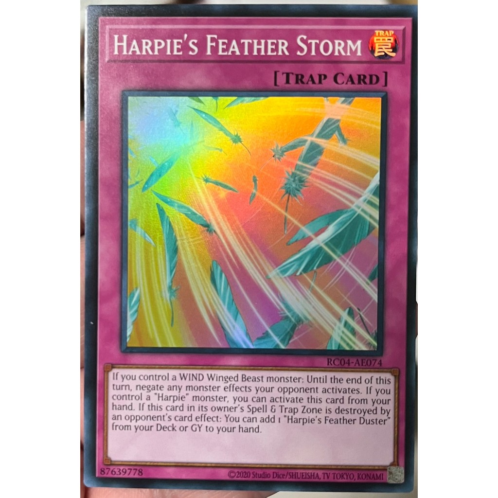 Yugioh Asia-Eng [RC04-AE074] Harpie's Feather Storm (Super Rare) การ์ด ...