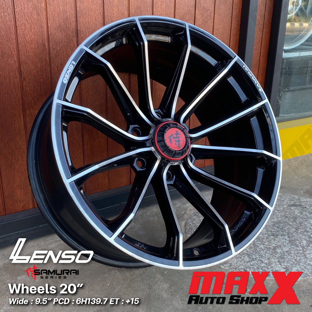 ล้อแม็ก มือ2 สภาพ 99% LENSO SAMURAI ISAO ขอบ 20x9.5" 6H139.7 ET15 สีดำหน้าเงา ไม่มีตำหนิ สภาพดี ...