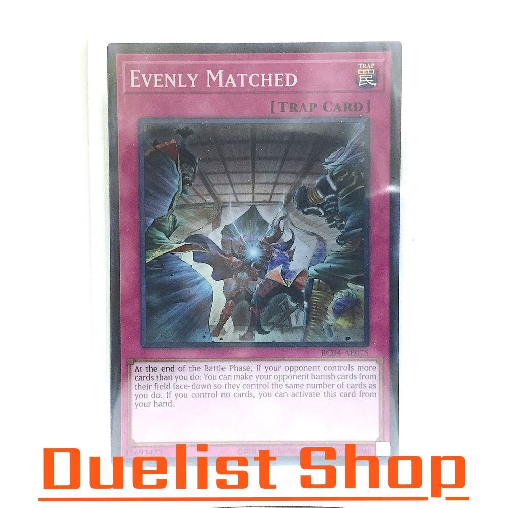 Evenly Matched (SR) Trap [Normal] ชุด RC04-AE075 การ์ดยูกิโอ (Yu-Gi-Oh!) OCG Asia ENG | Shopee ...