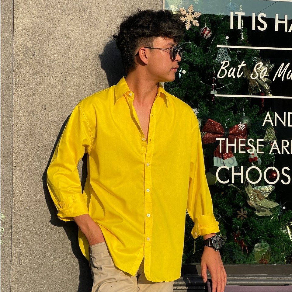 Funny Collection-เชิ้ตแขนยาวสีสด | Shopee Thailand