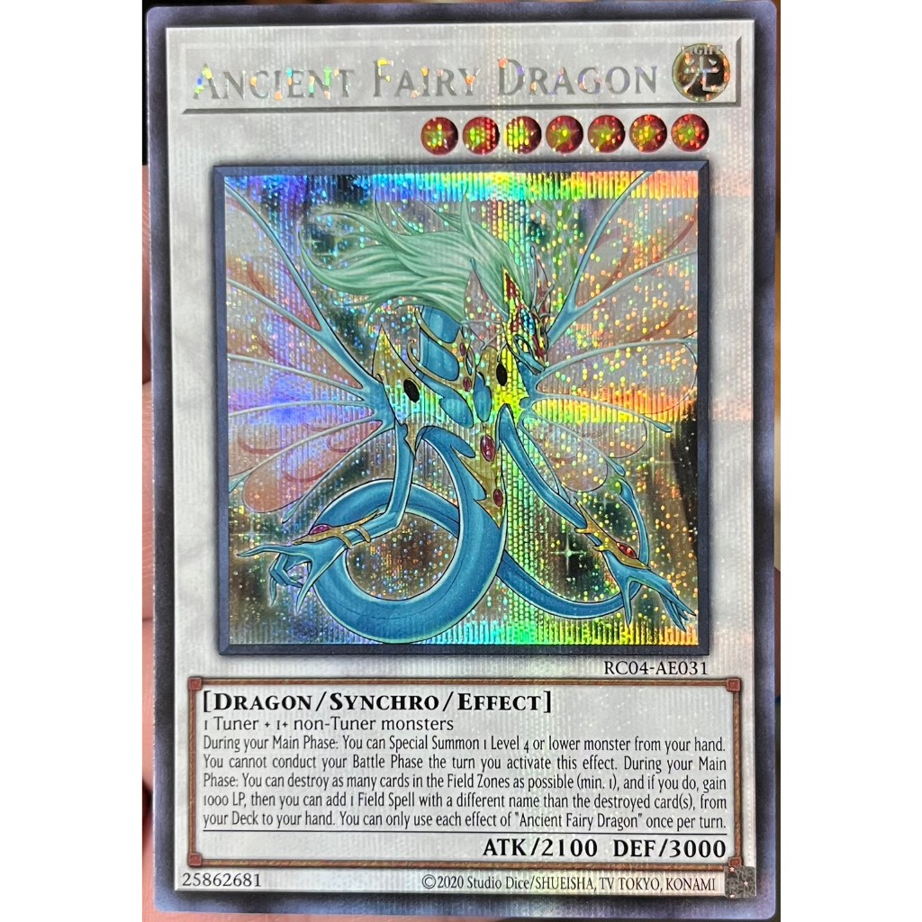 Yugioh Asia-Eng [RC04-AE031] Ancient Fairy Dragon (Secret Rare) การ์ดเกมยูกิแท้ถูกลิขสิทธิ์ ...