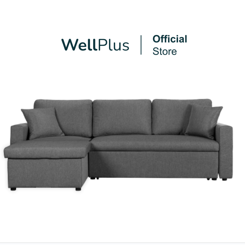 WellPlus โซฟาหนังสังเคราะห์ L-Shape รุ่น Alexander สีน้ำตาล,สีเทา และสีดำ(เลือกสีและข้างได้ ...