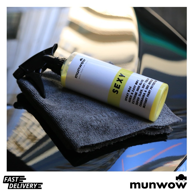 Munwow Sexy (สเปรย์แวส์เคลือบสีเพิ่มความเงาฉ่ำดูมีมิติให้สีรถ) | Shopee Thailand