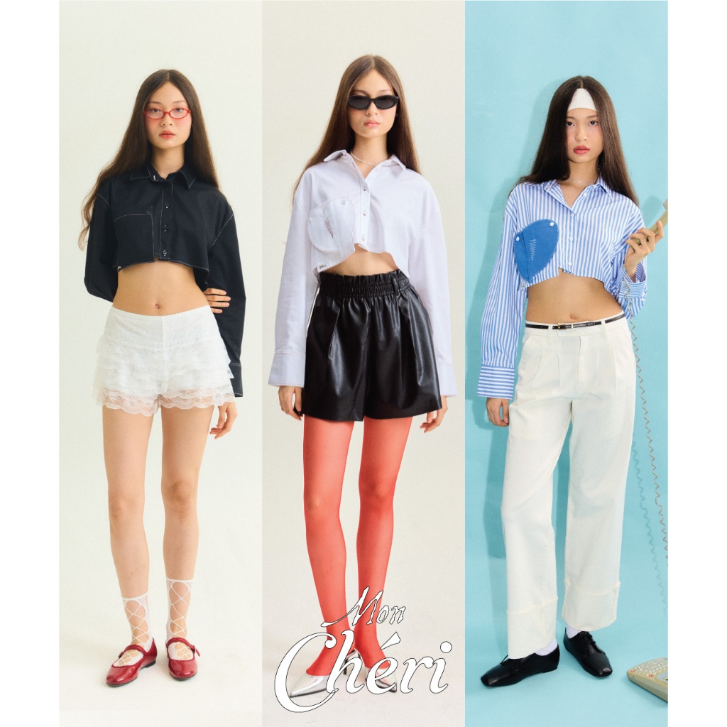 TGDA.CO - เสื้อครอปเชิ้ต Body Girl รุ่น Mon Cheri Crop Shirt | Shopee ...