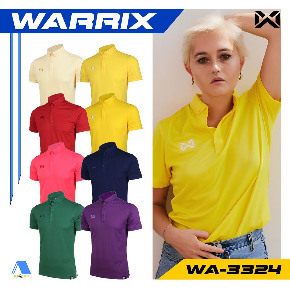 [[ส่งฟรี!! มีเงินคืน]] WARRIX เสื้อโปโล รุ่น BUBBLE รหัส WA-3324 ชุดที่ 3 แท้100% | Shopee Thailand