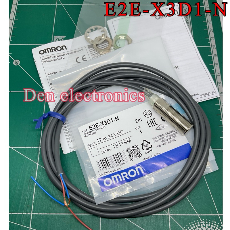 เซ็นเซอร์E2E-X3D1-N / E2E-X3D1-N-Z หัว 12mm 2สาย ชนิด NO Proximity sensor เซ็นเซอร์จับโลหะ ...