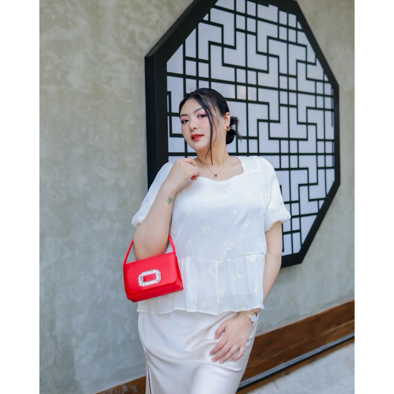 (MTNWHMG ลด 60.-) Lady M | เสื้อคอเหลี่ยมสาว Plussize ใส่ทำบุญ ออกงาน | Shopee Thailand