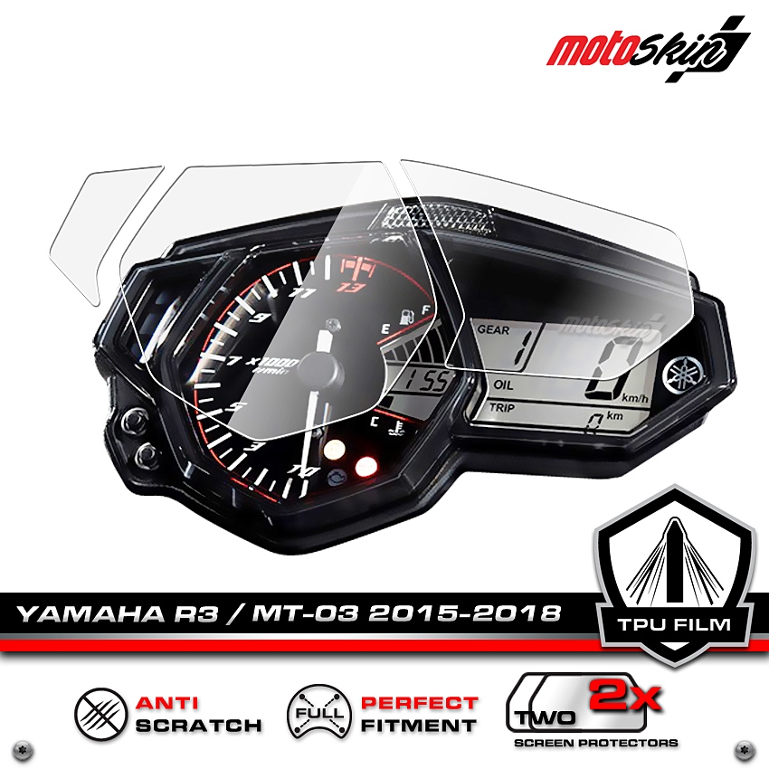 motoSkin ฟิล์มกันรอยหน้าปัด YAMAHA YZF-R3 ปี 2015+ PRO TPU Dashboard ...