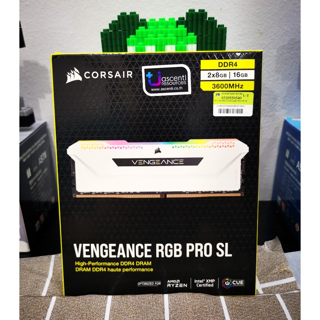 Ram Corsair Vengeance RGB Pro SL DDR4 16G(8*2)/3600 **สินค้ามือ2 สภาพดี ...