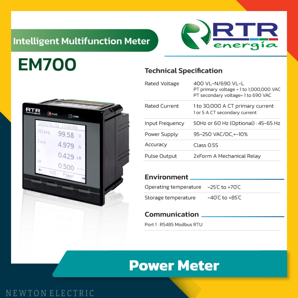 Intelligent multifunction meter EM700 RTR Powertrak | Shopee Thailand