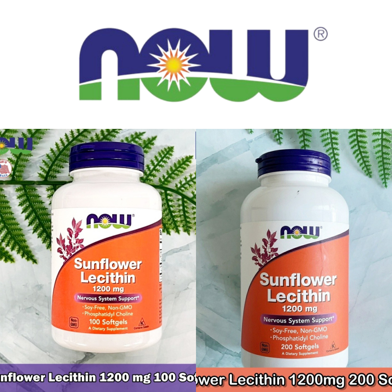 เลซิตินจากเมล็ดดอกทานตะวัน Sunflower Lecithin 1200 mg 100 or 200 Softgels - Now Foods | Shopee ...