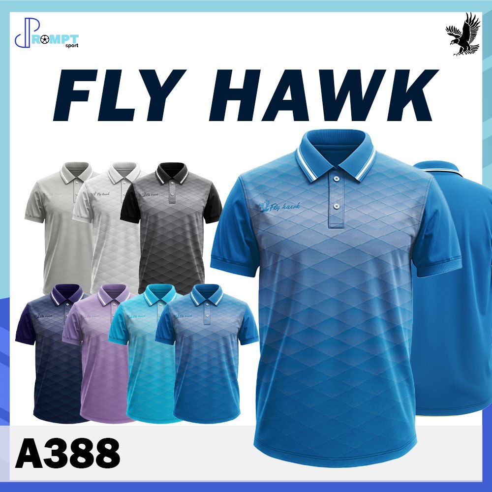 เสื้อโปโลชาย เสื้อคอปกแขนสั้น เสื้อโปโลสีพื้น FLY HAWK FLYHAWK รุ่น A388 ชุด 2 ของแท้ 100% ...