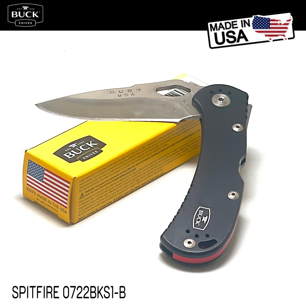 มีด Buck Spitfire ด้าม Black Anodized Aluminum 0722BKS1-B | Shopee Thailand