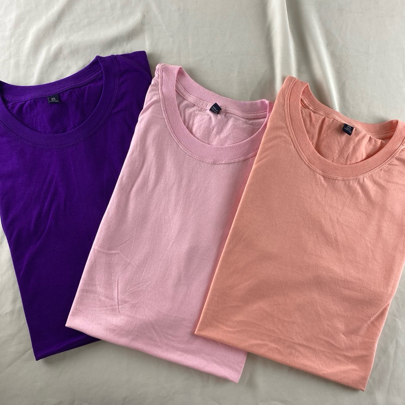 เสื้อยืดสีพื้น cotton100%*☺︎︎|sherbet.teeshop | Shopee Thailand