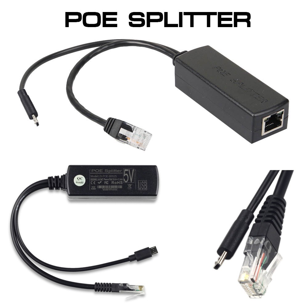POE Splitter Power Over Ethernet/POE Micro USB จ่ายไฟผ่านสายแลน ...