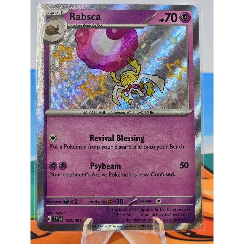 Pokemon Card "Rabsca Shiny 163/091" ENG Paldean Fates | Shopee Thailand
